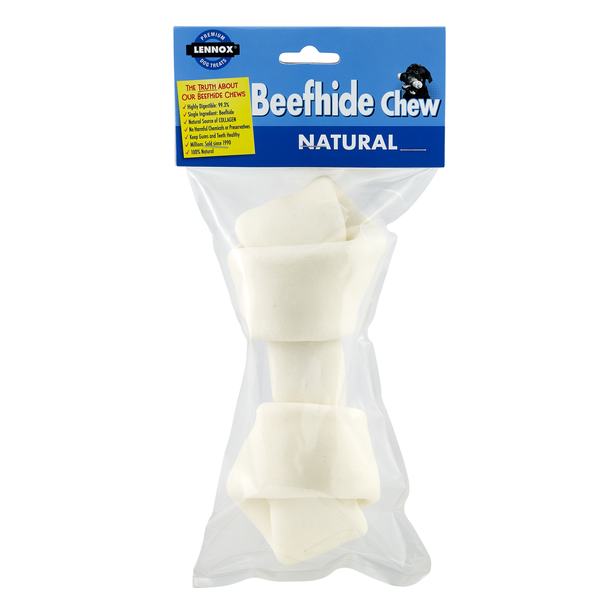 Natural Beefhide Chews - The Lennox Group